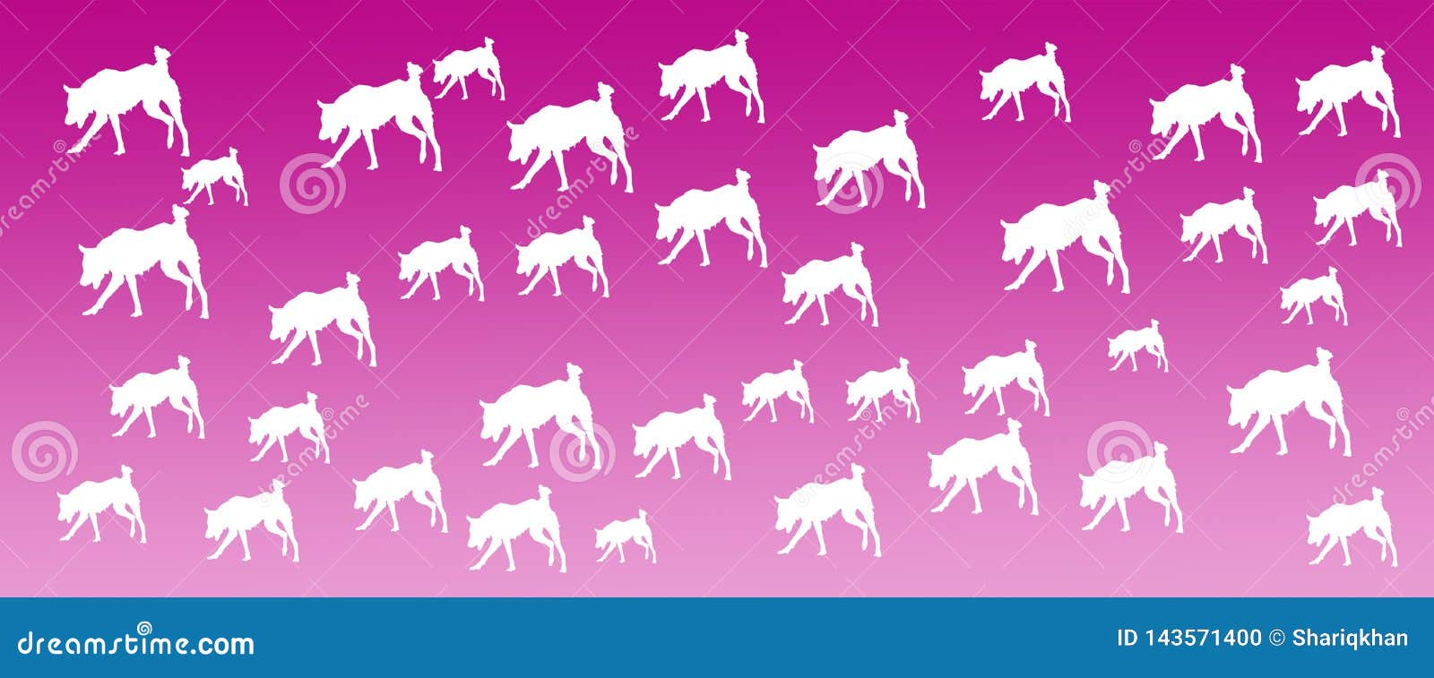 Header Background Pet Dogs Pattern on Magenta Gradient Background Stock ...