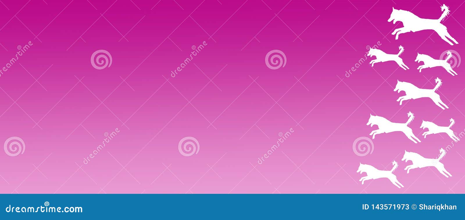 Header Background Pet Dogs Pattern on Magenta Gradient Background Stock ...