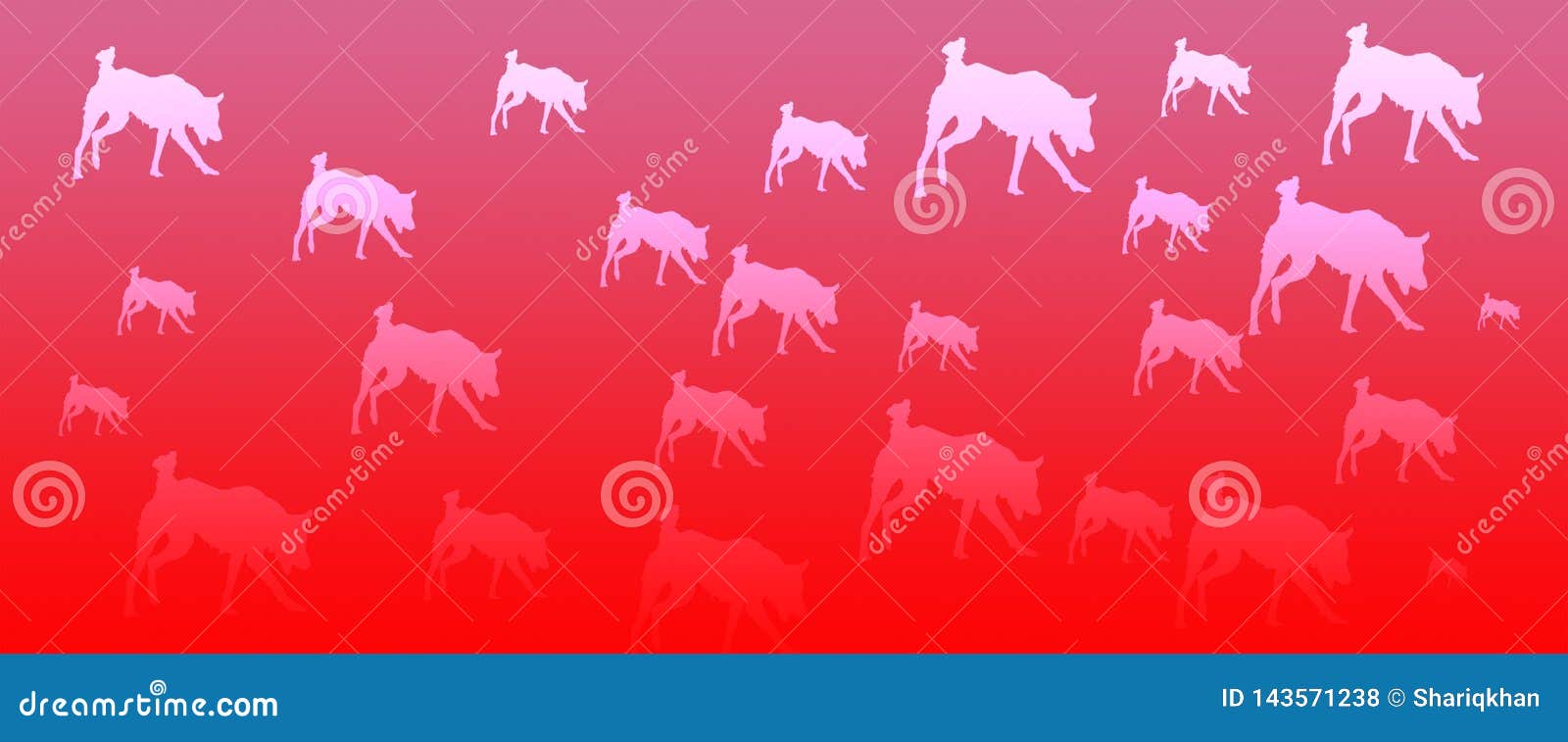 Header Background Pet Dogs Pattern on Red Gradient Background Stock ...