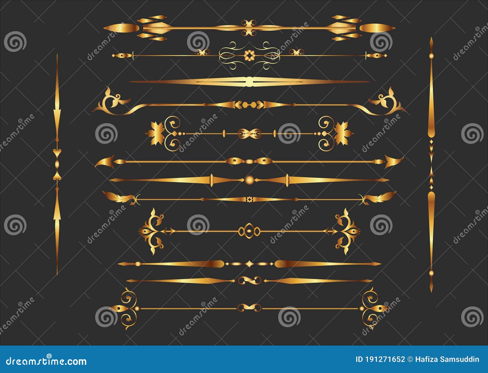 Header and Border Design. Vector Illustration Decorative Design Stock ...