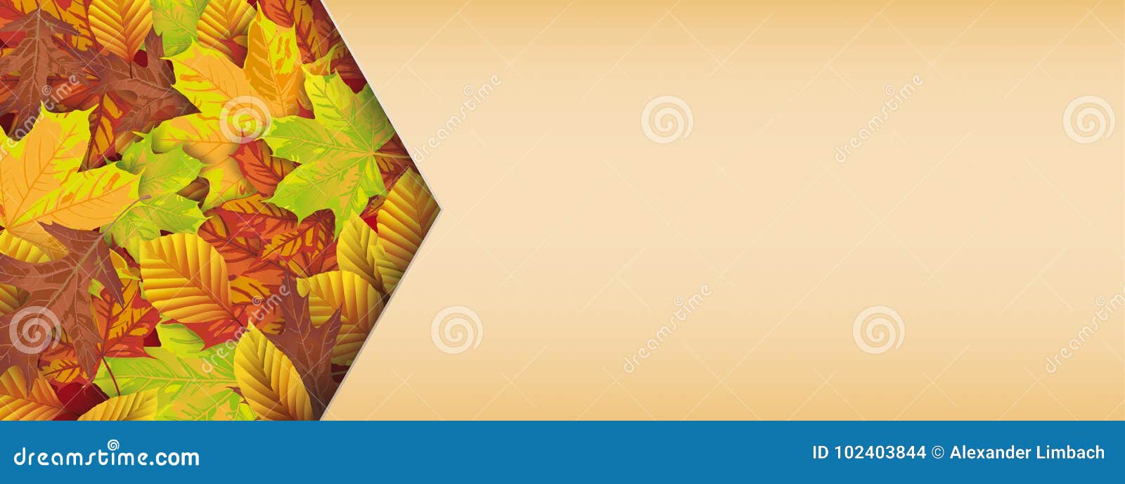Header Autumn Foliage Arrow Stock Vector - Illustration of ...