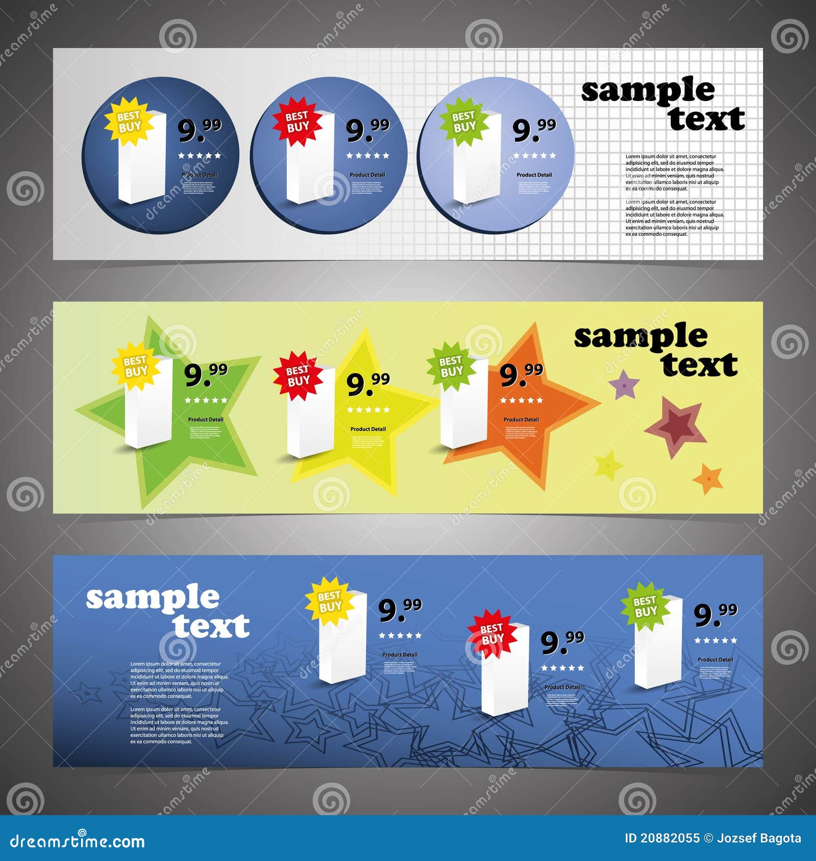 Header Design Set stock vector. Illustration of card - 20882055