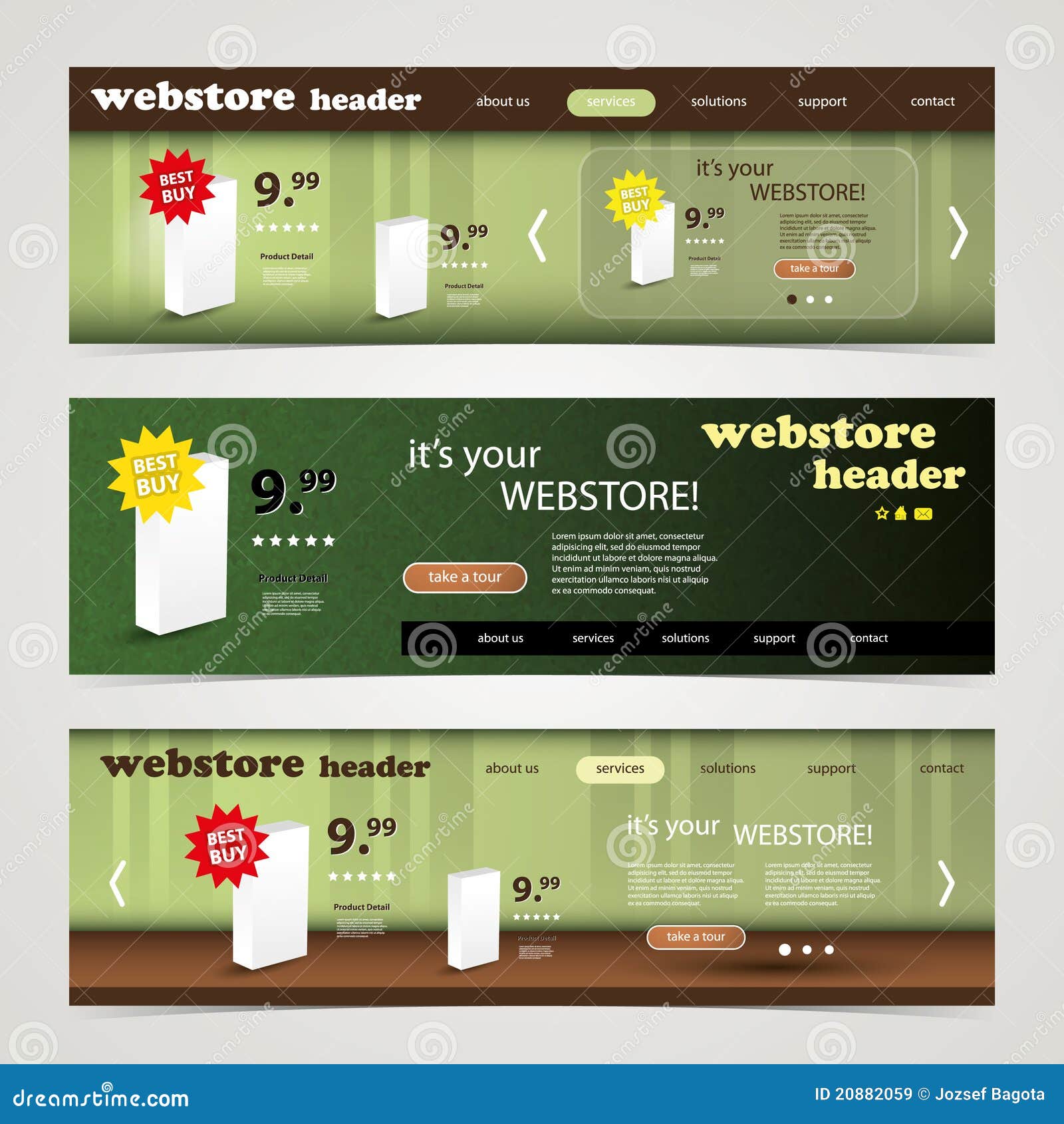 Header Design Set stock vector. Illustration of line - 20882059