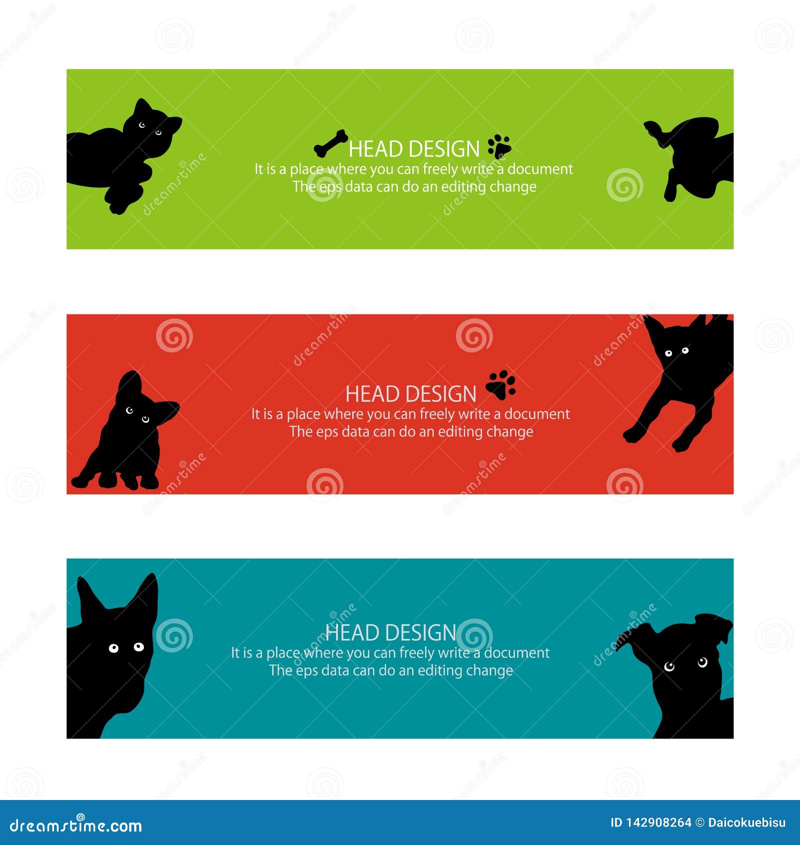 Header of the dog, stock vector. Illustration of lovely - 142908264