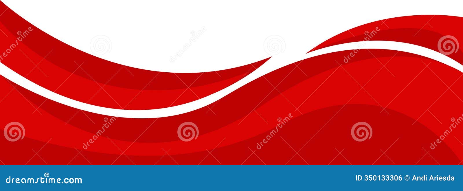Header Footer Red Curve Abstract Style Border Frame Vector Illustration ...