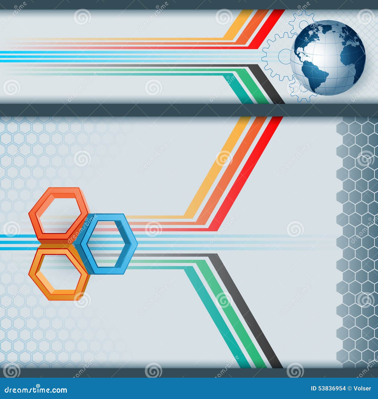 Header Layout Template with Assorted Background Stock Vector ...