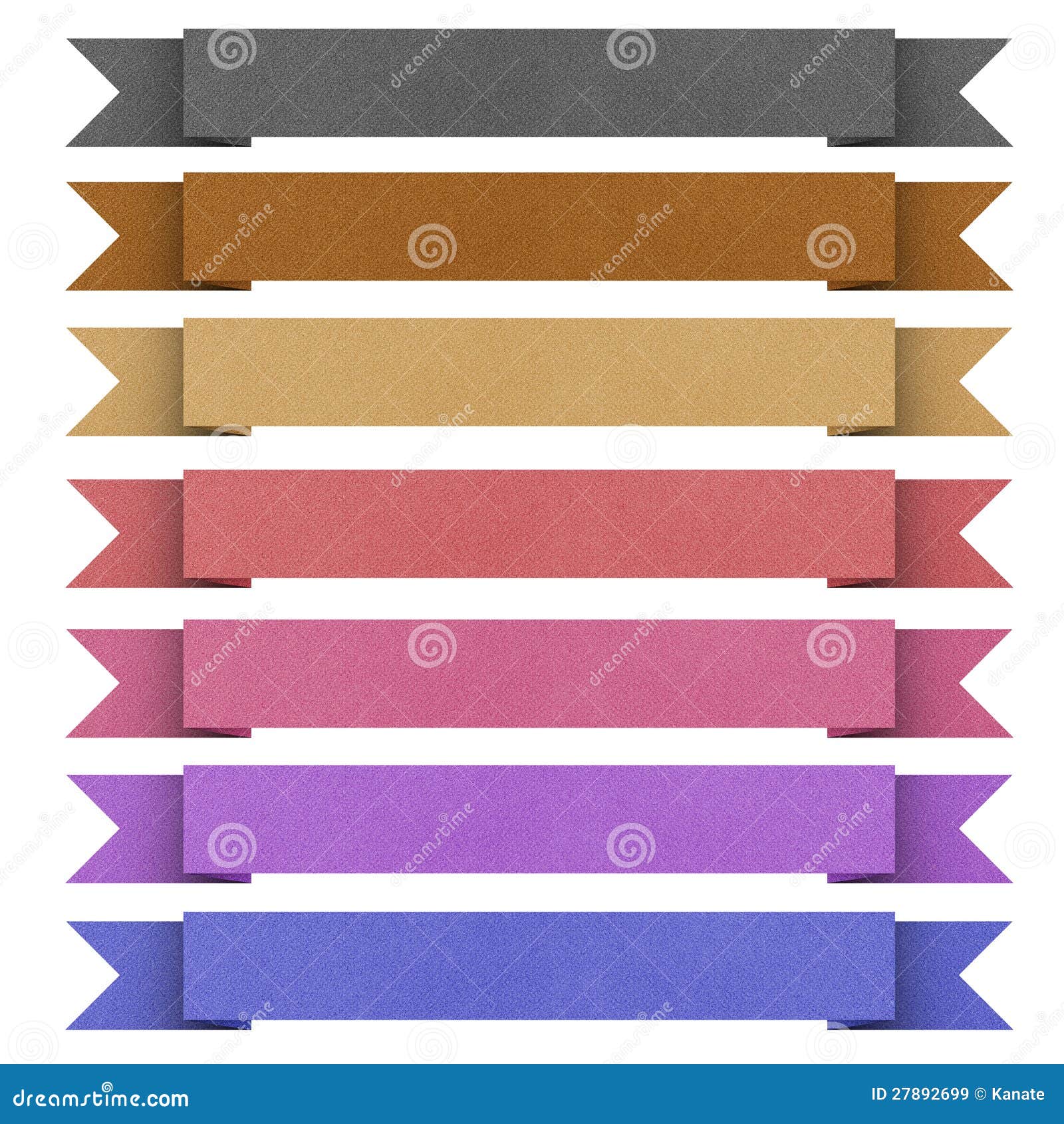 Header Origami Tag Recycled Paper Craft On White Royalty-Free Stock ...