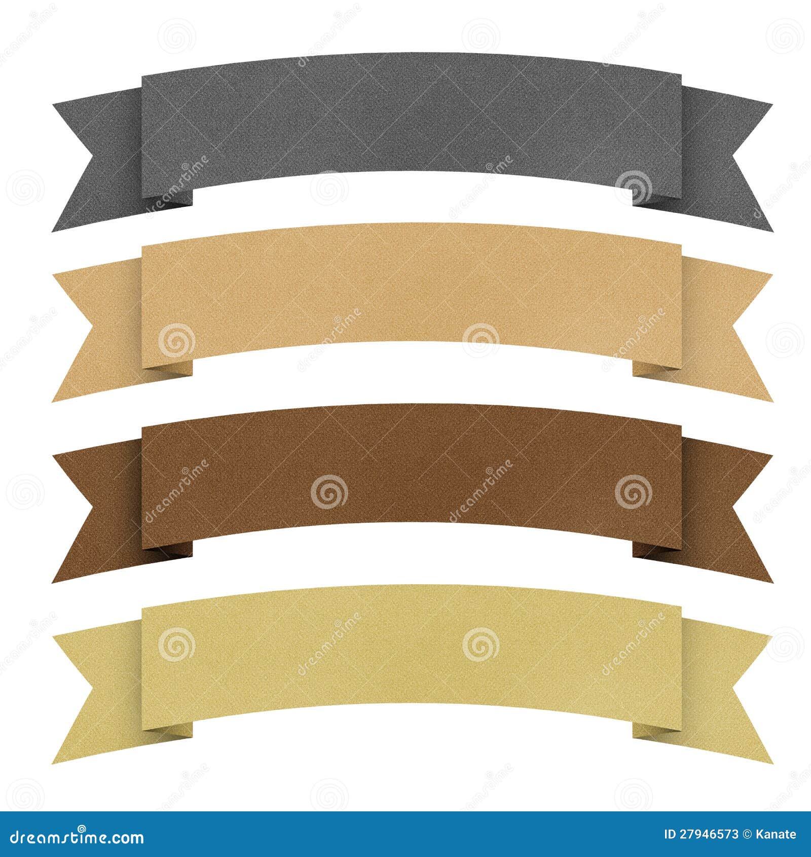 Header Origami Tag Recycled Paper Craft On White Royalty-Free Stock ...