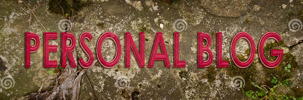 The Header of a Personal Blog Stock Image - Image of media, words: 92394457