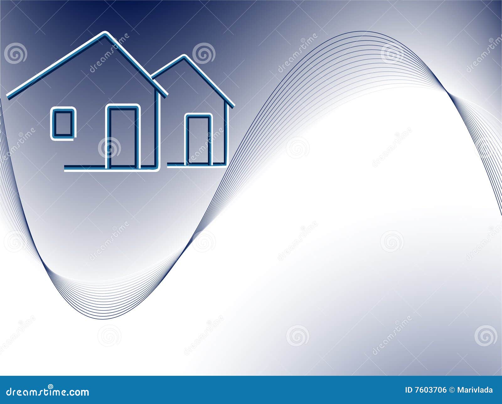 Header for real estate stock vector. Illustration of blue - 7603706