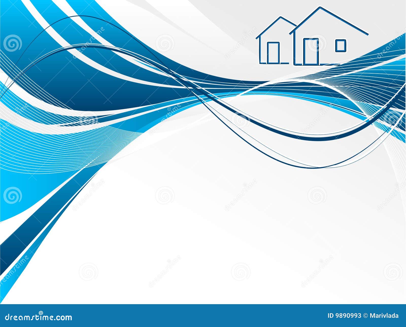 Header for real estate stock vector. Illustration of wavy - 9890993