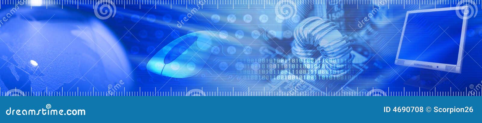 Header Regarding Technology and Communication Stock Illustration ...