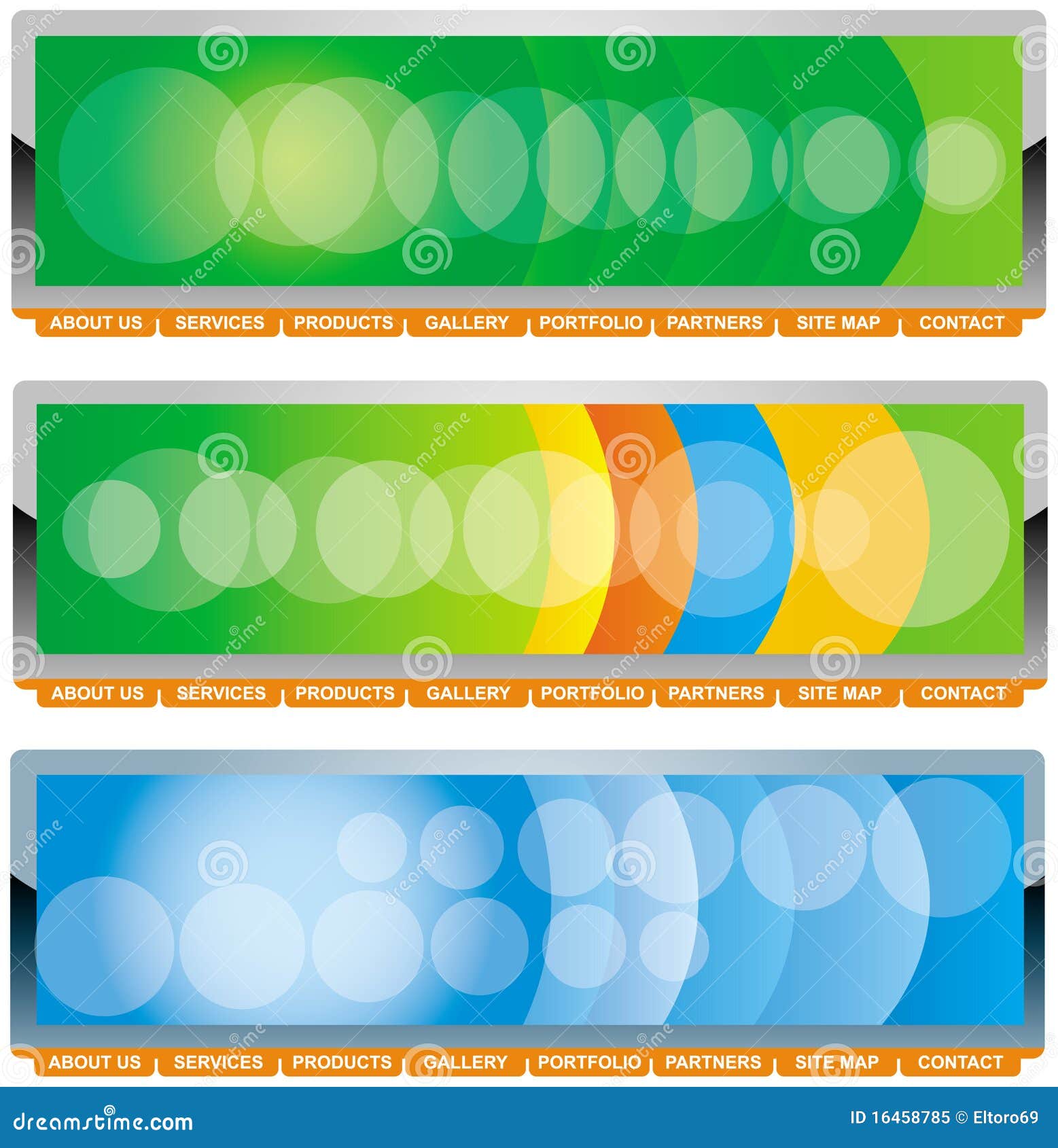 Header set stock illustration. Illustration of page, design - 16458785