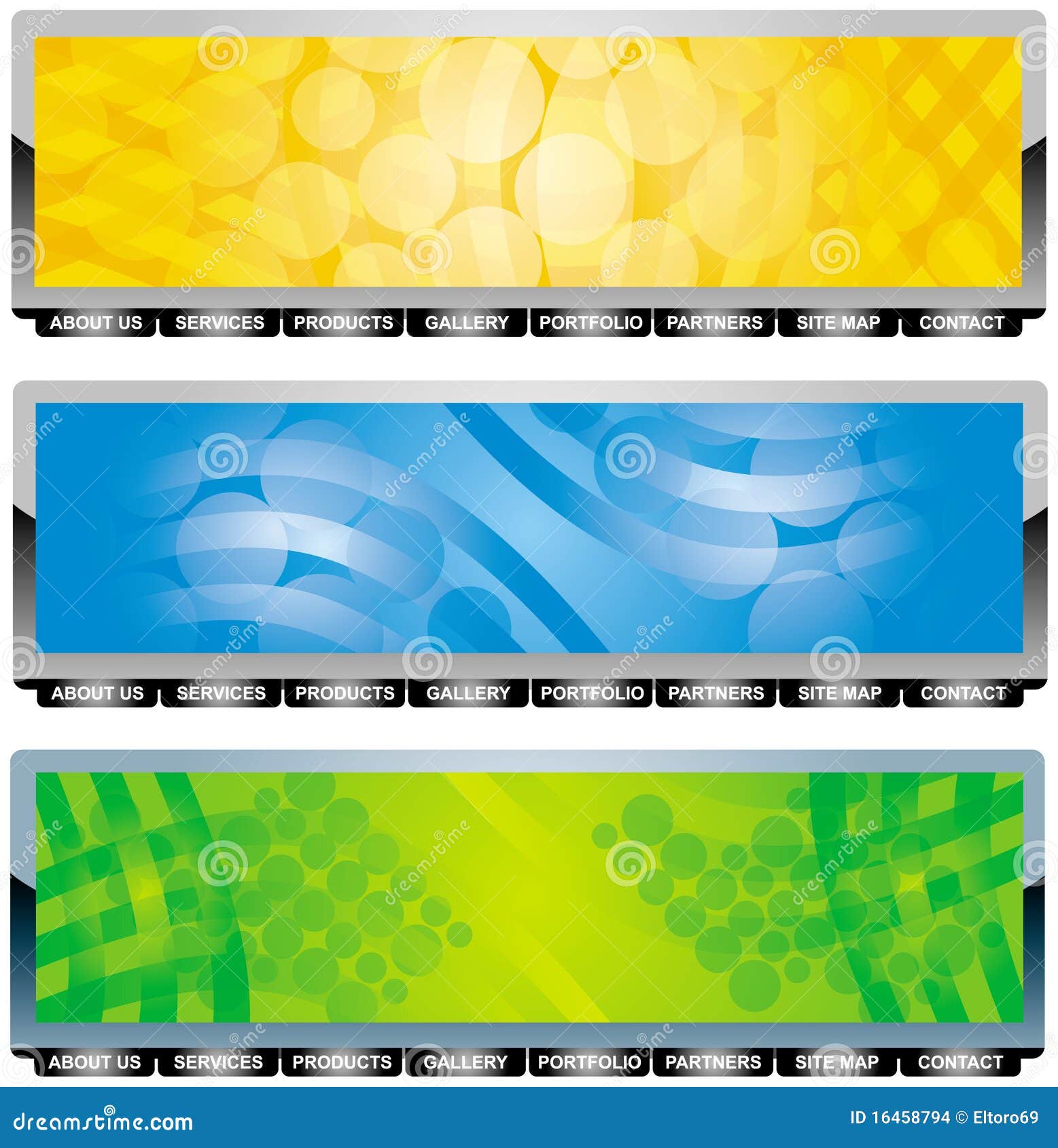 Header set stock vector. Illustration of graphics, design - 16458794