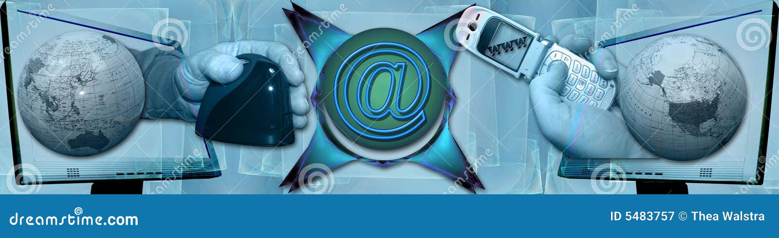 Header: Technology and Communication Stock Illustration - Illustration ...