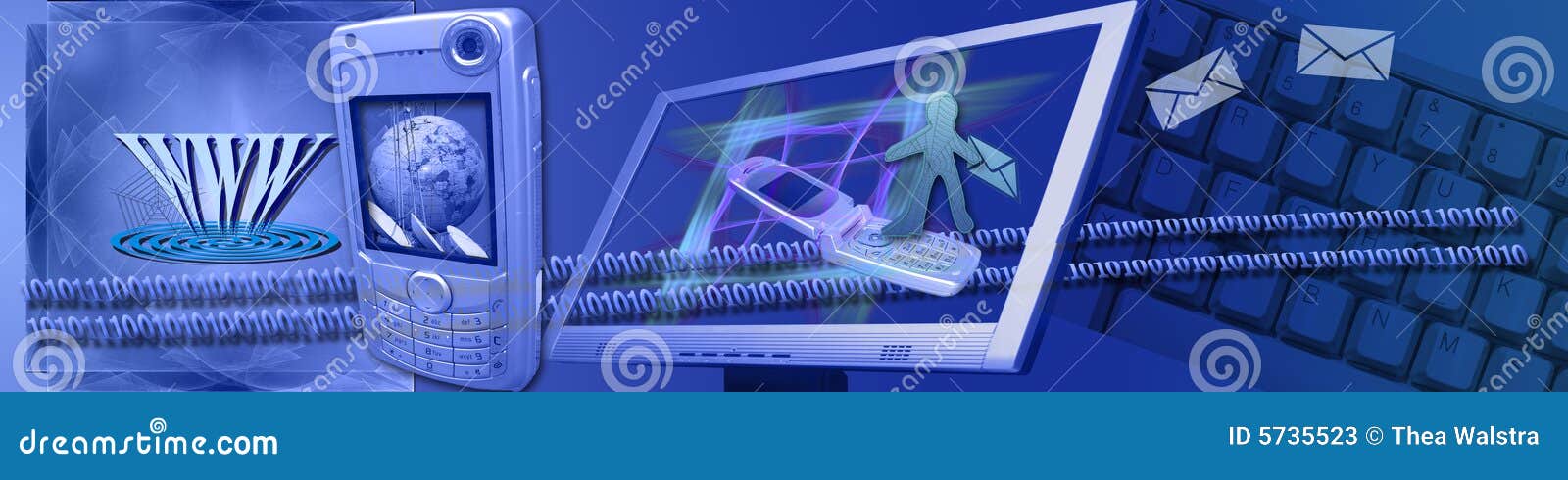 Header Technology and Media Stock Illustration - Illustration of ...