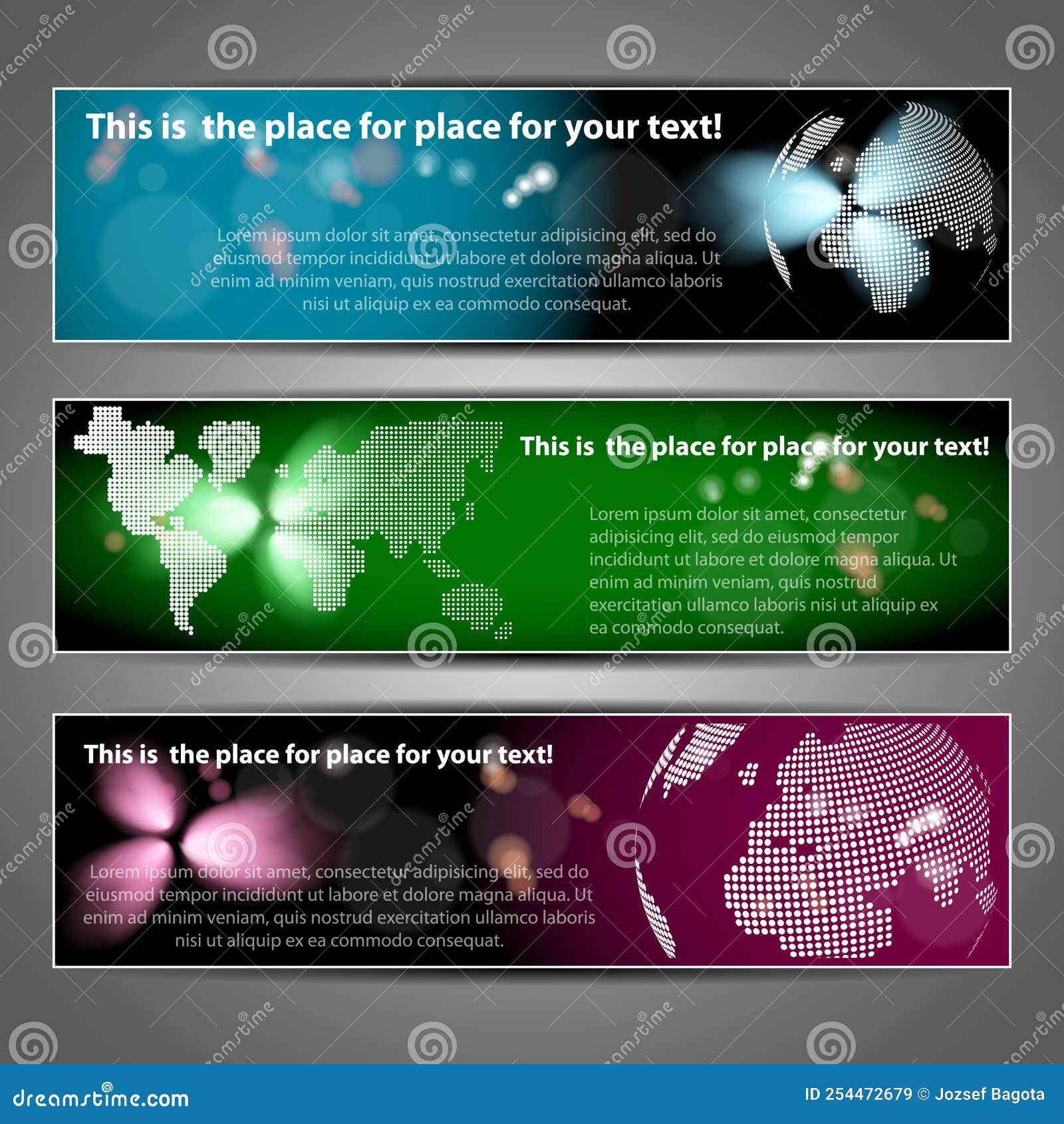 Header Vector Set stock vector. Illustration of backdrop - 254472679