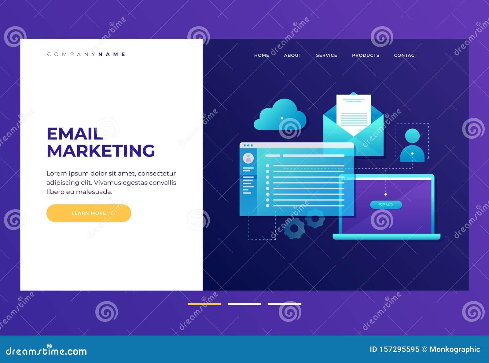 Header for Website. Concept of Web Development. Stock Vector ...