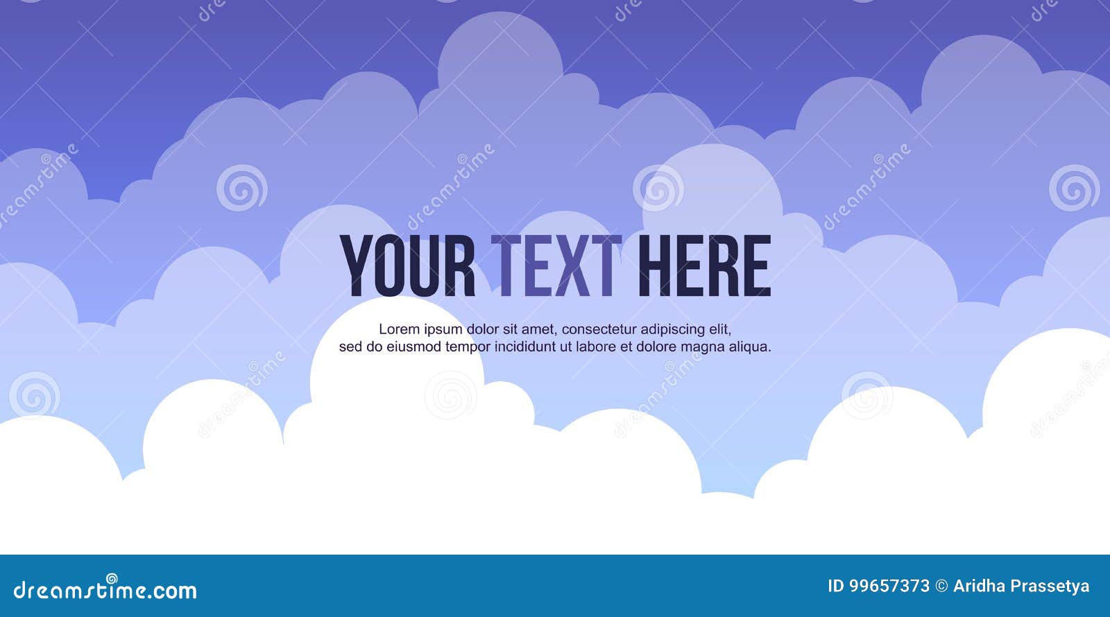 Header Website Design with Cloud Background Stock Vector - Illustration ...