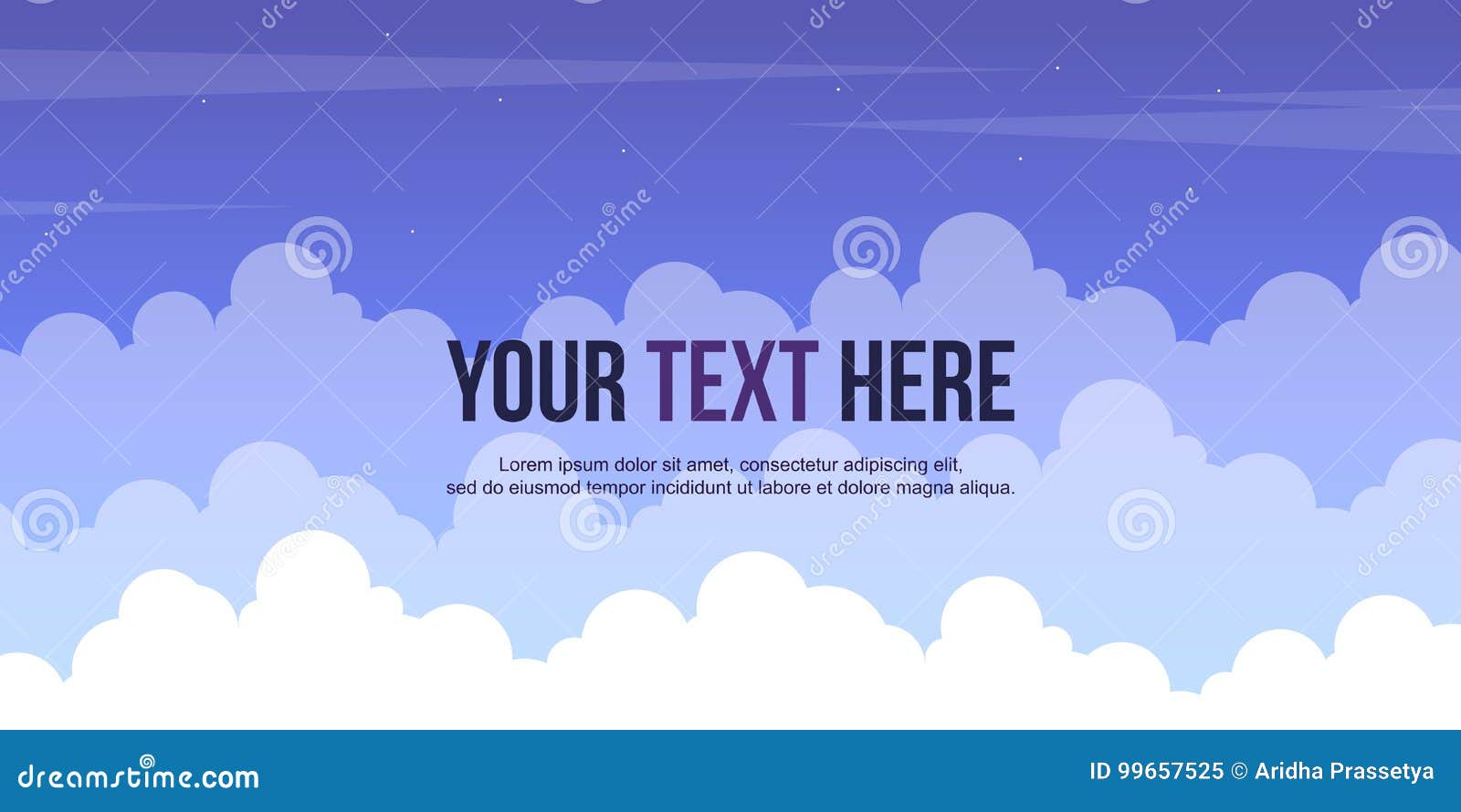 Header Website Design with Cloud Background Stock Vector - Illustration ...