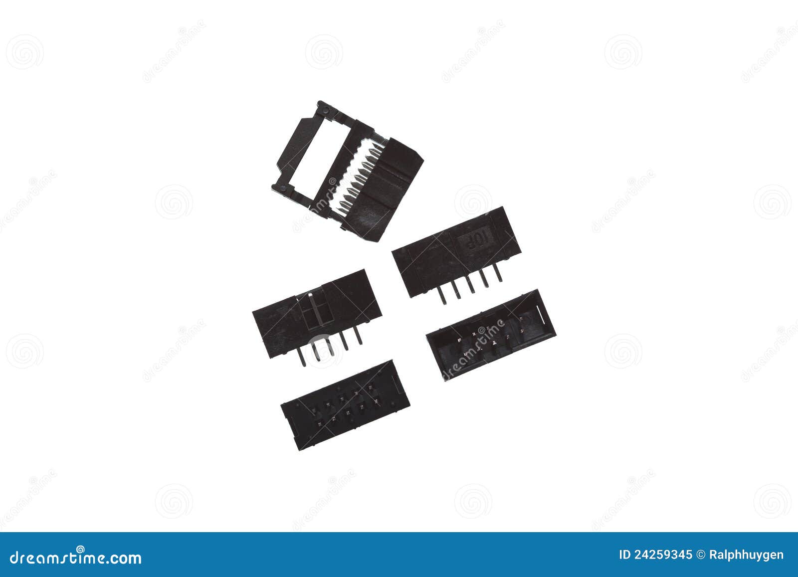 Headers connectors stock image. Image of item, isolated - 24259345