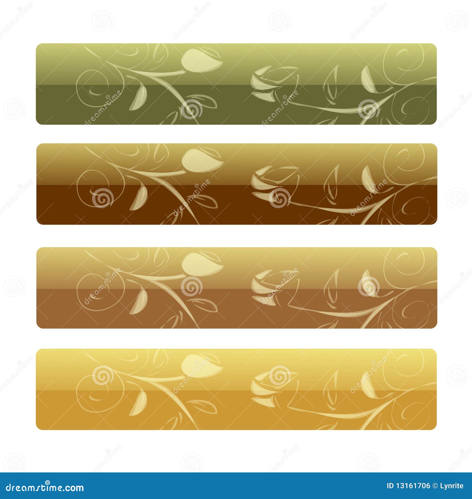 Headers with Floral Rose stock illustration. Illustration of gloss ...