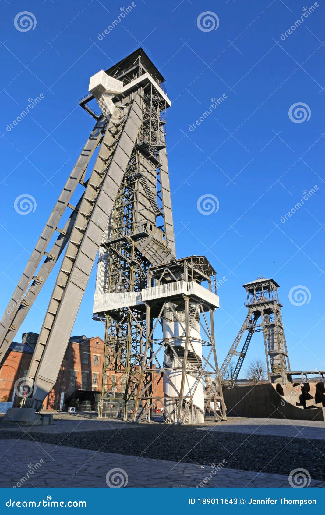 Headframe of C-mine in Belgium Stock Image - Image of lift, gear: 189011643