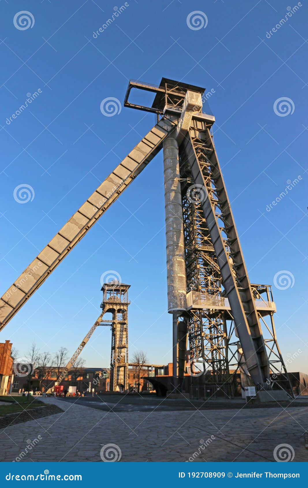 Headframe of C-mine in Belgium Stock Image - Image of head, headframe ...