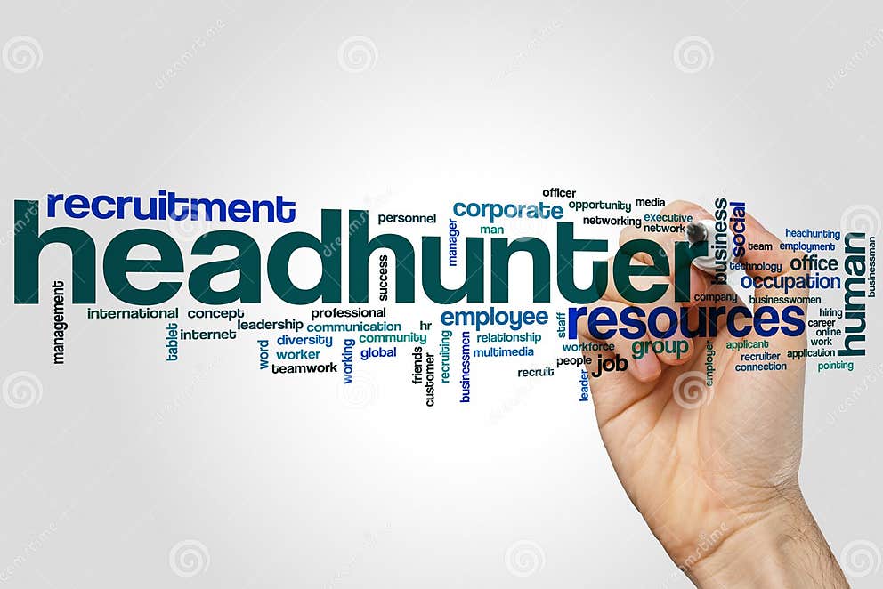 Headhunter word cloud stock image. Image of management - 90690671