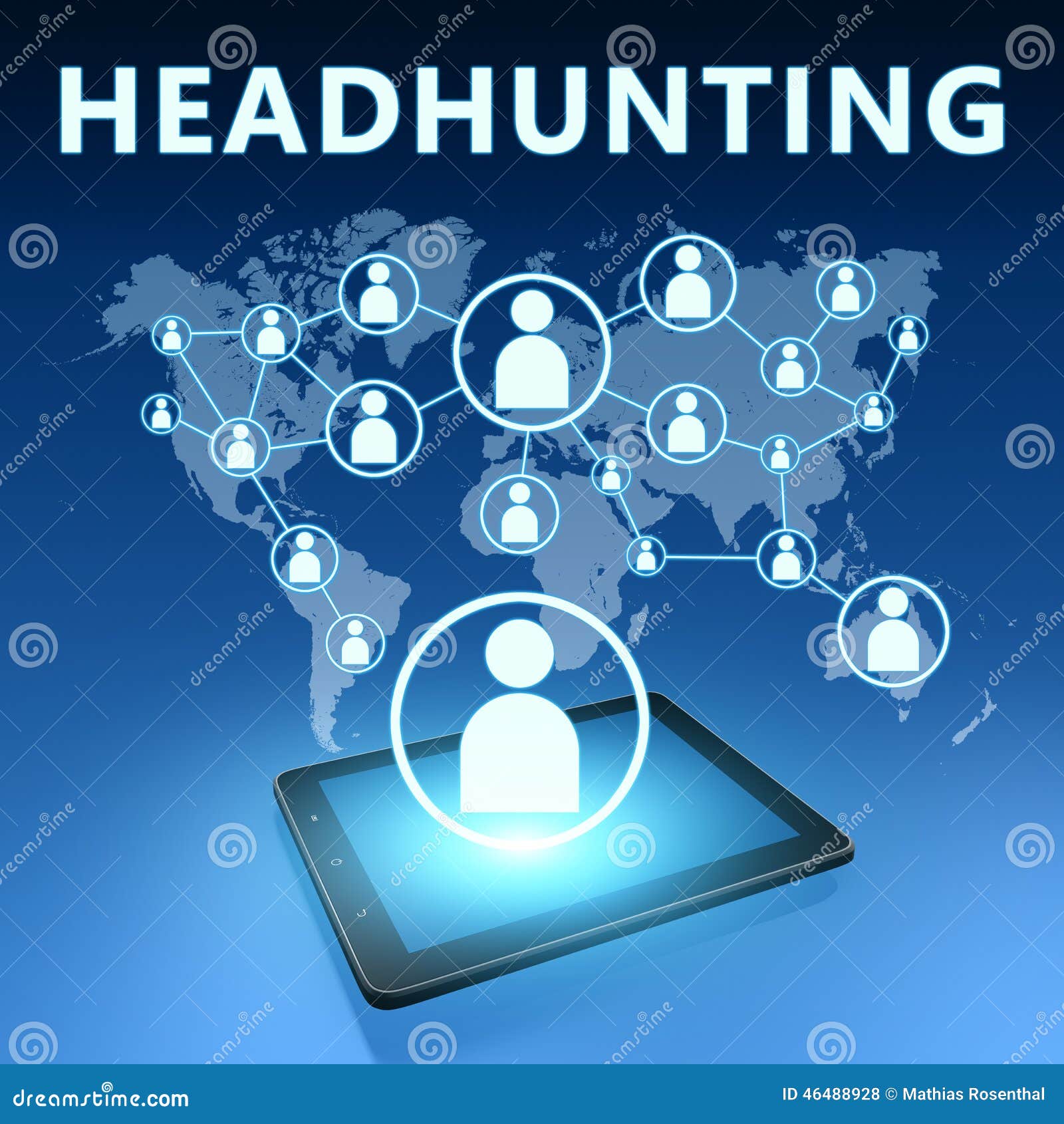 Headhunting stock abbildung. Illustration von einstellung - 46488928