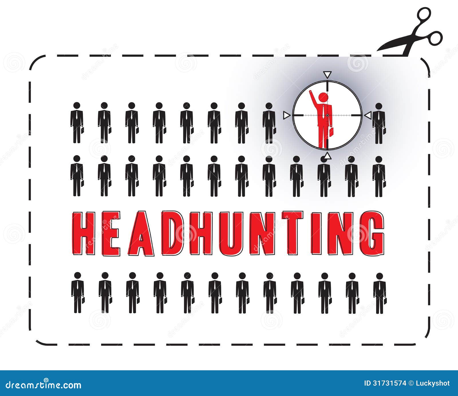 Headhunting poster stock vector. Illustration of employee - 31731574