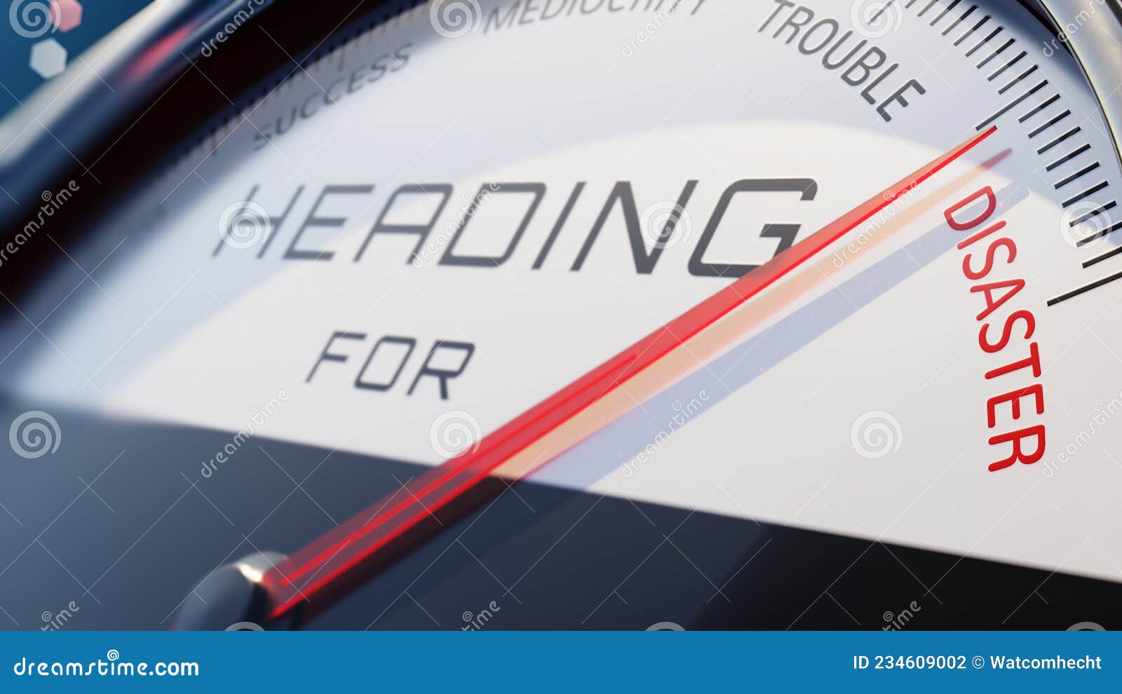 Heading for Disaster Gauge stock illustration. Illustration of obstacle ...