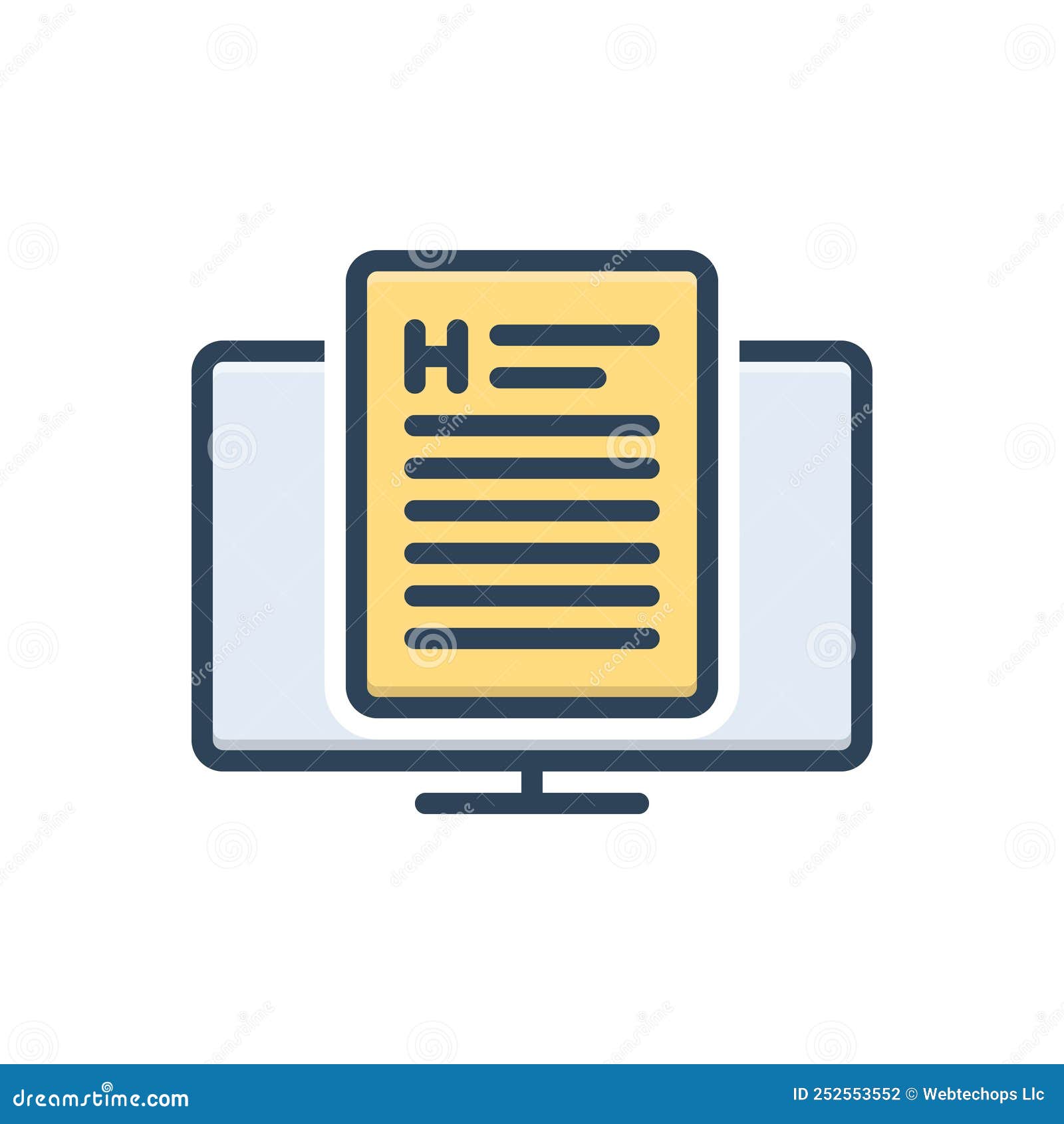 Color Illustration Icon for Heading, Title and Headline Stock Vector ...