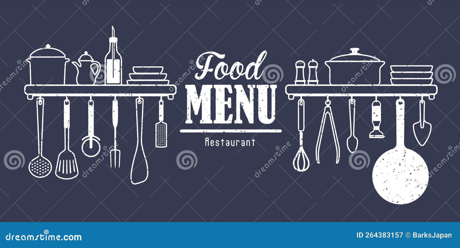 Heading Part Illustration of the Menu Table of the Restaurant Etc Stock ...