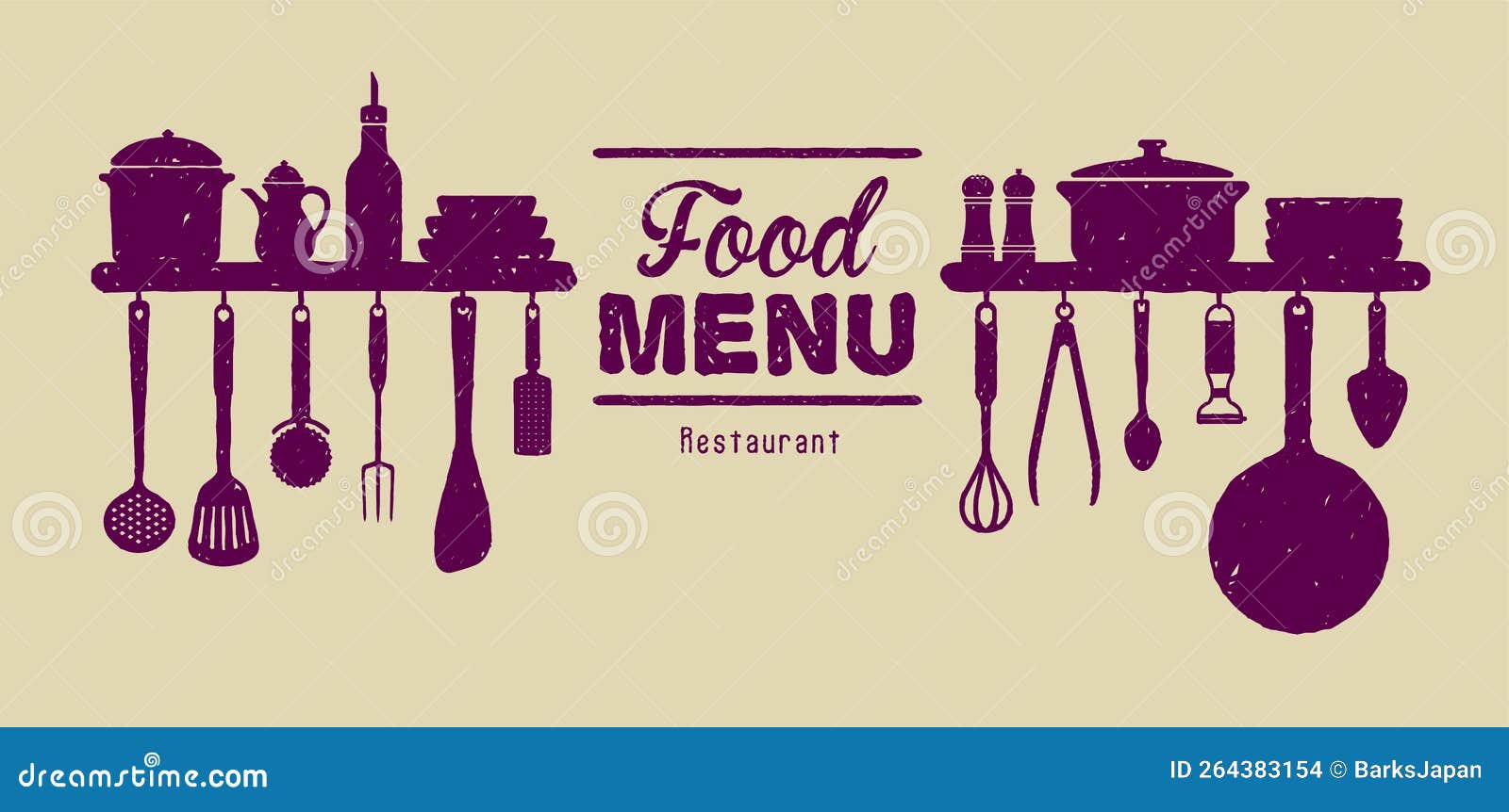 Heading Part Illustration of the Menu Table of the Restaurant | Rough ...