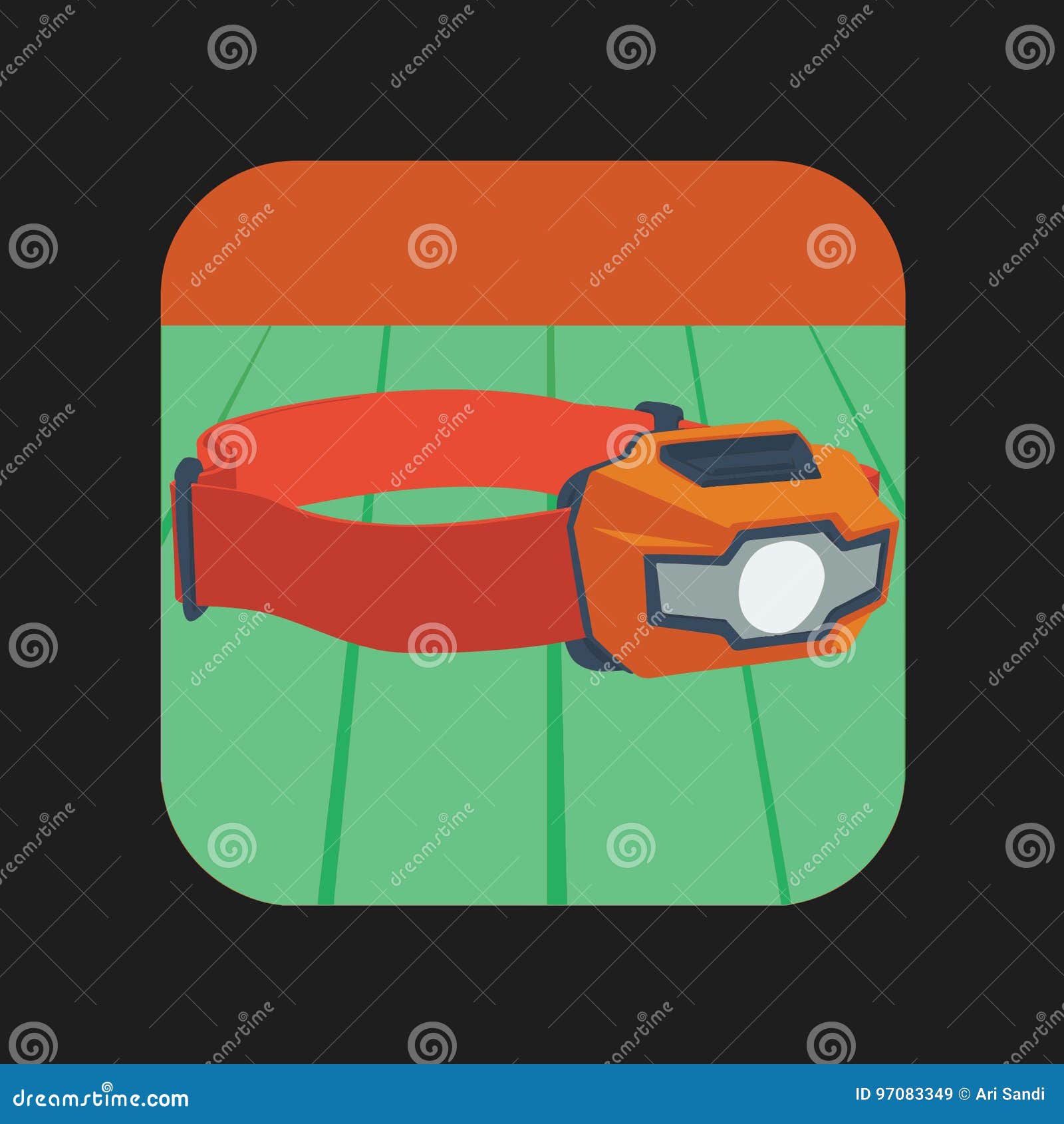 Headlamp Icon Cartoon Vector Illustration | CartoonDealer.com #88212492
