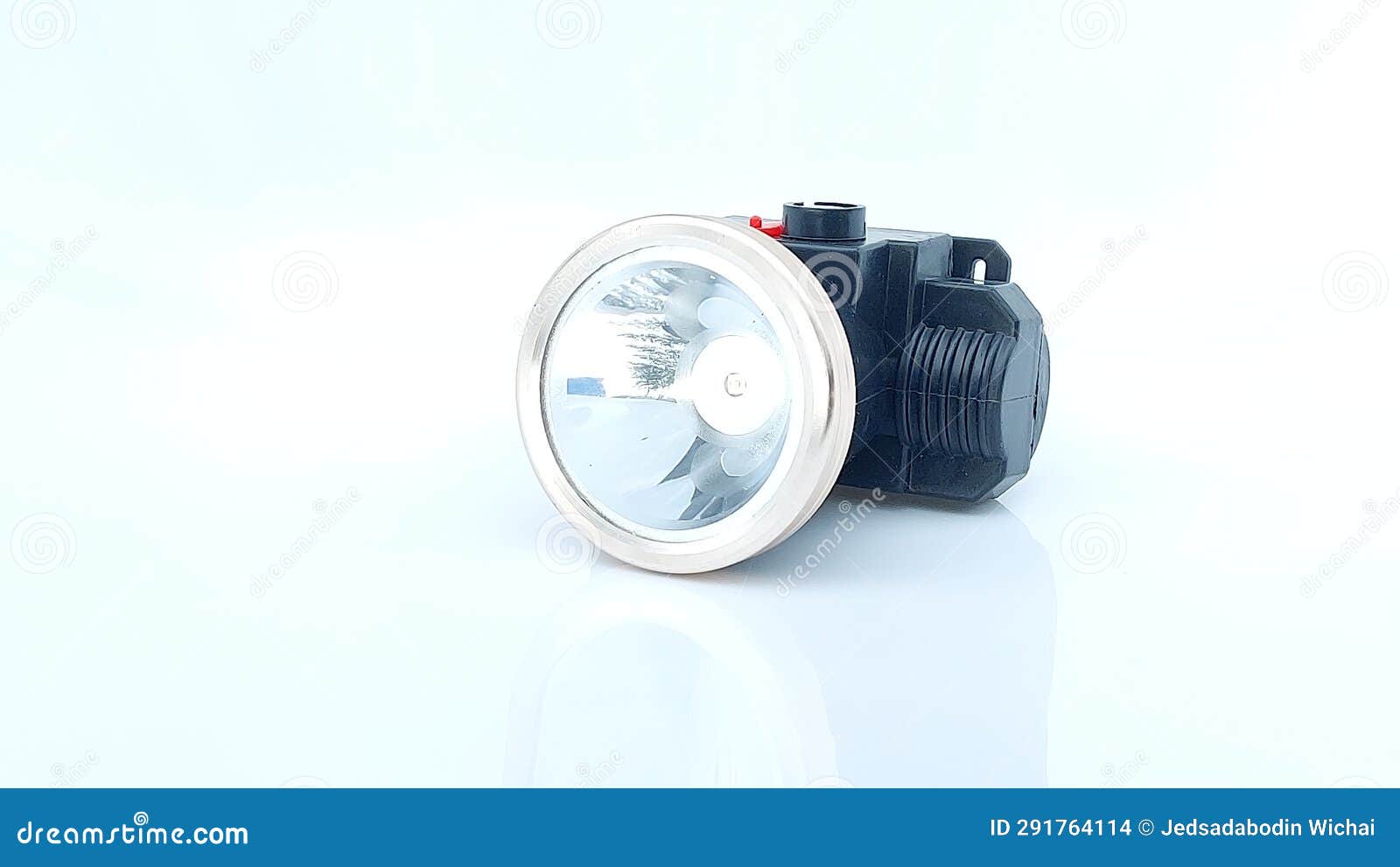 Headlamp on Isolated White Background Stock Photo - Image of illuminate ...