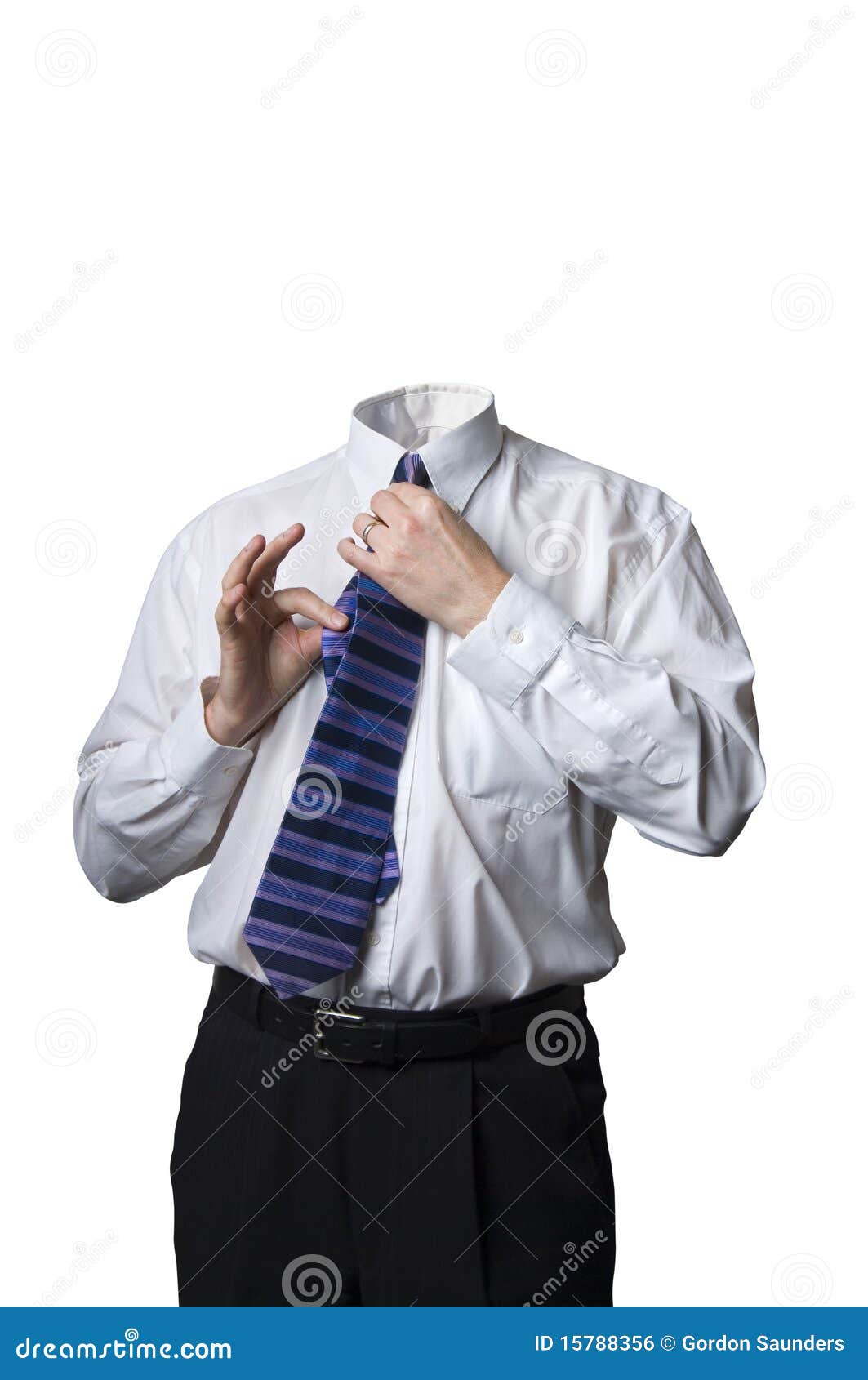 Headless Businessman on White Stock Photo - Image of male, ignorant ...