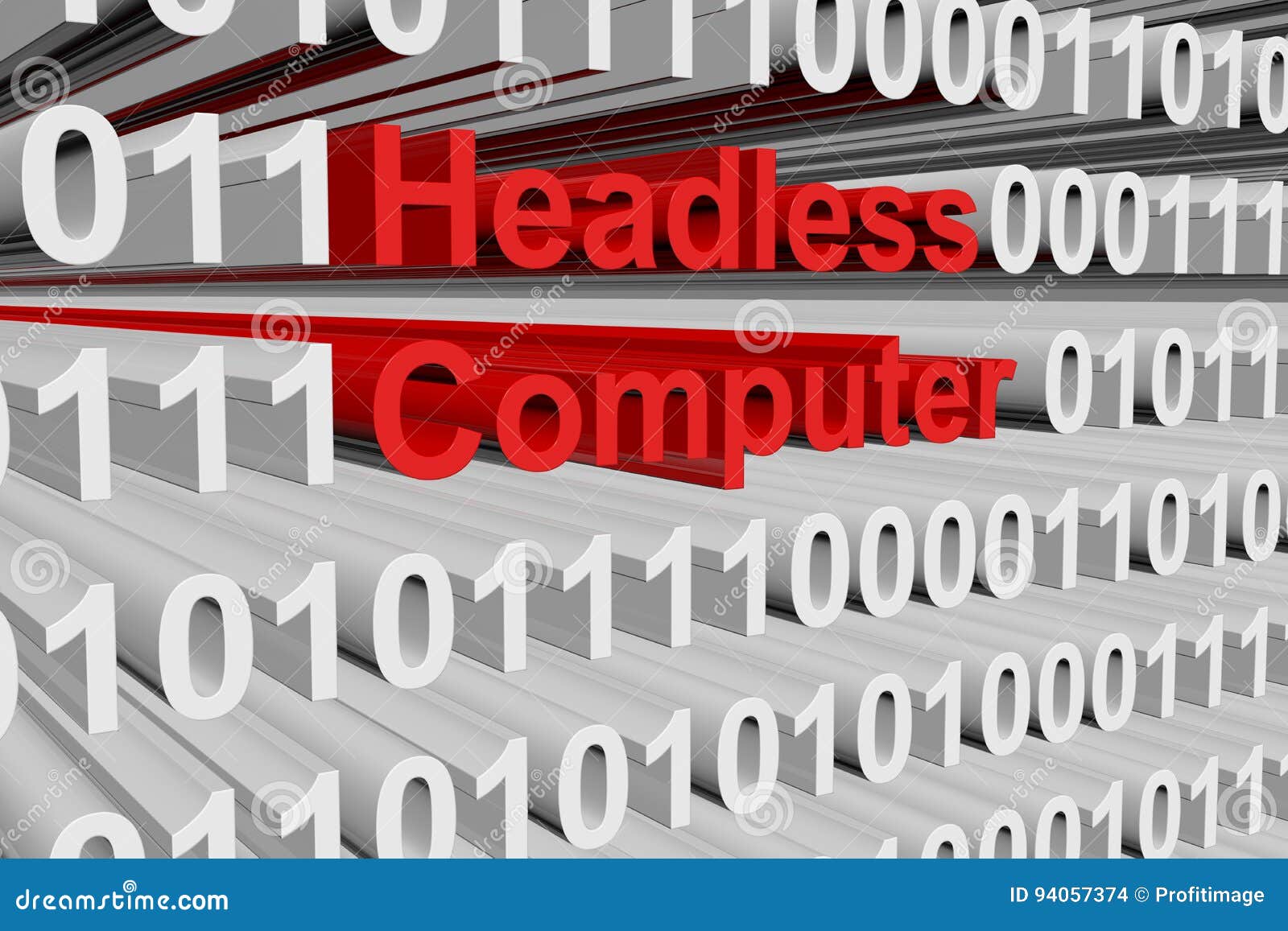 Headless computer stock illustration. Illustration of tech - 94057374