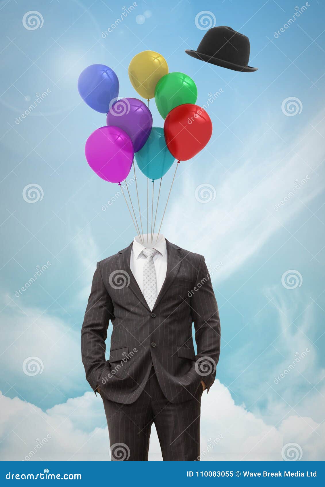 Headless Man With Floating Head Royalty-Free Stock Photo ...
