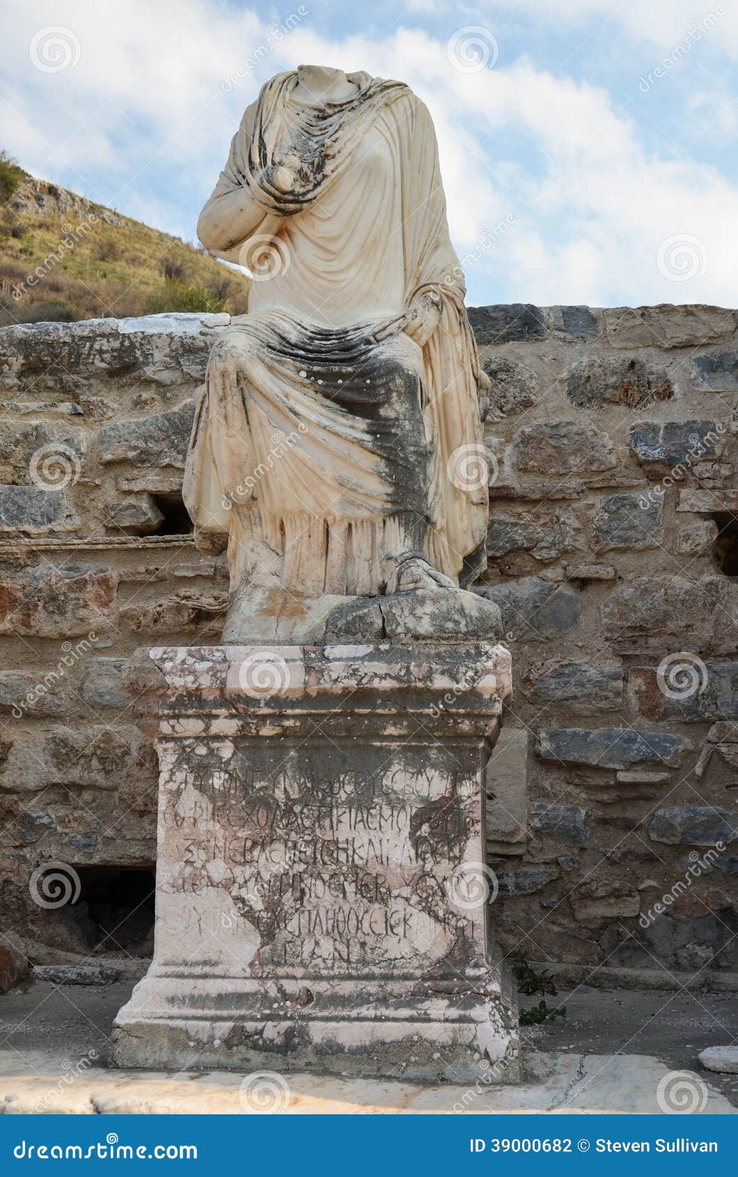 Headless Sculpture, Baths of Scholastica, Ephesus Stock Photo - Image ...