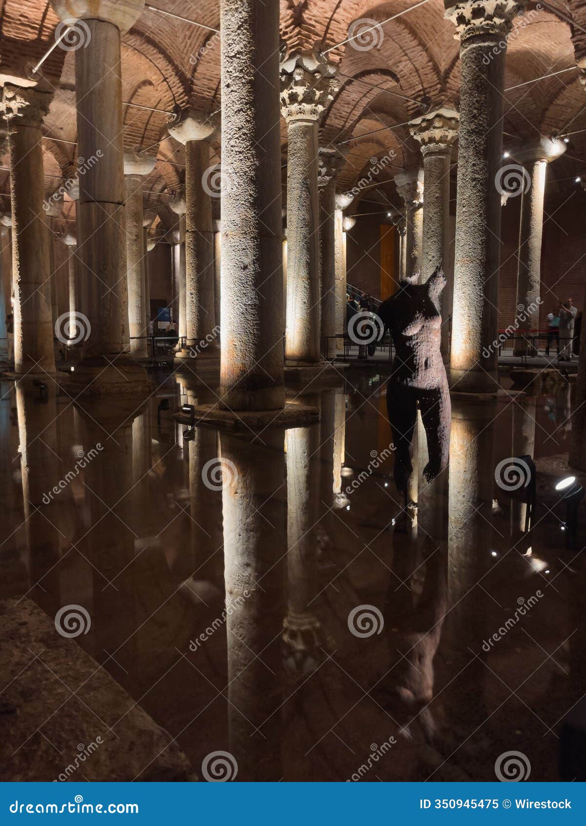 Headless Statue in Basilica Cistern Stock Image - Image of pool ...