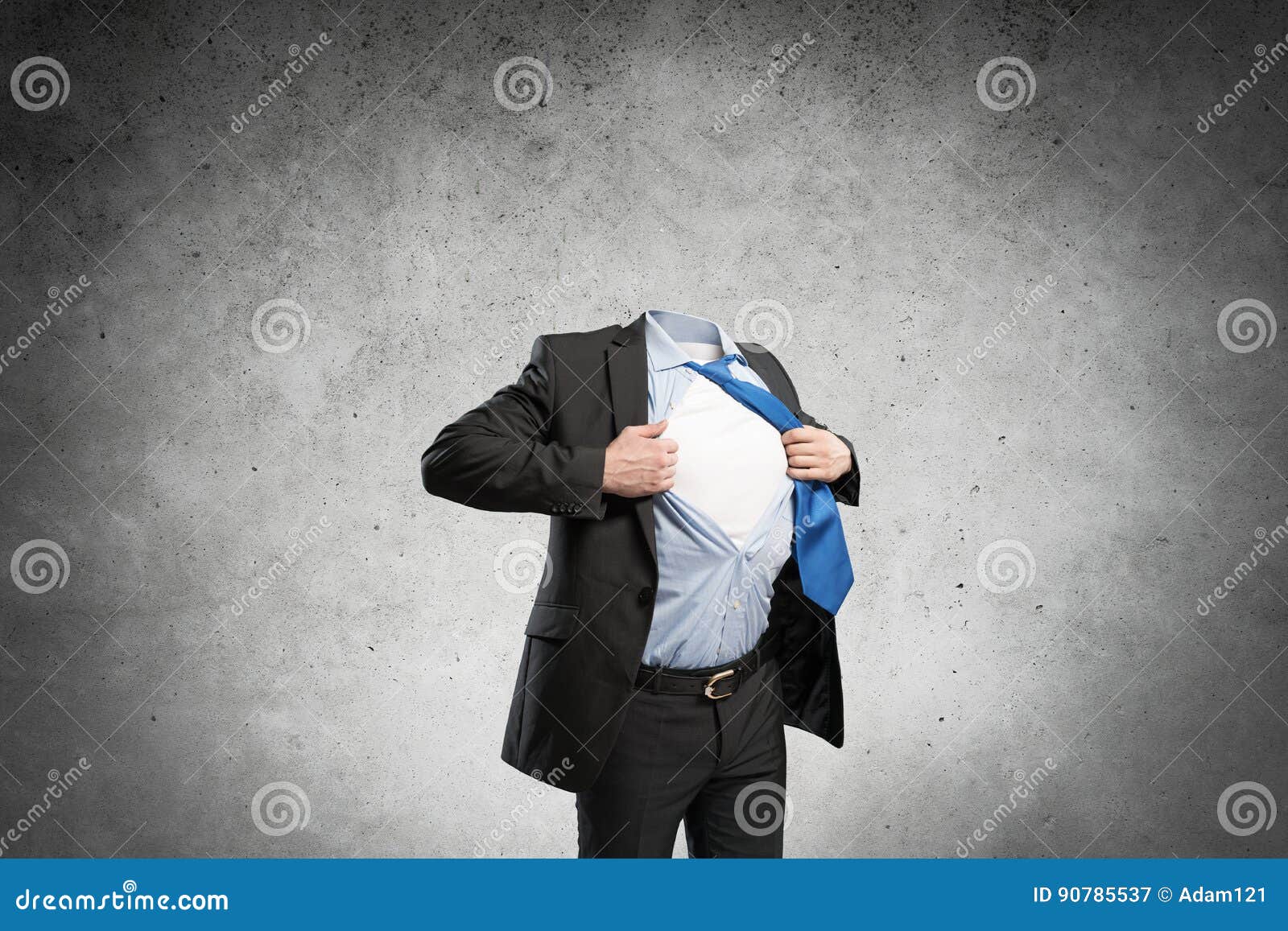 Headless super businessman stock image. Image of hero - 90785537