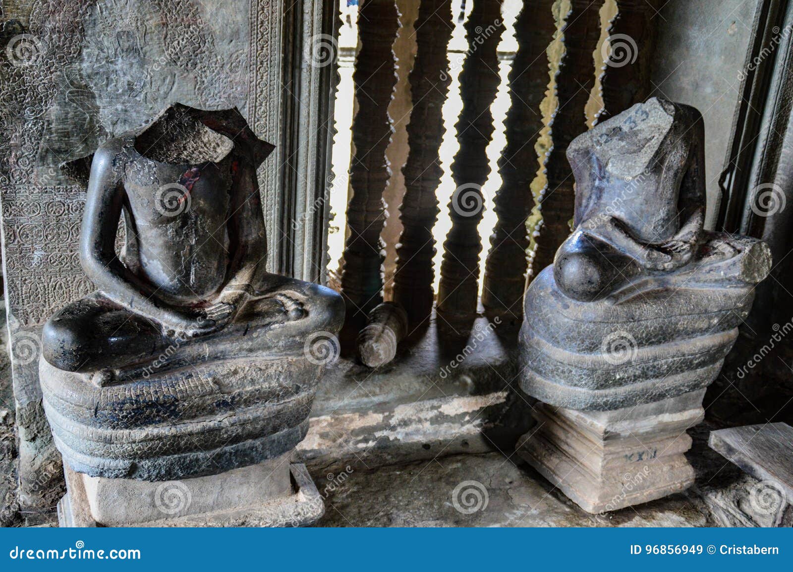 Headless stock image. Image of statues, stone, asia, angkor - 96856949
