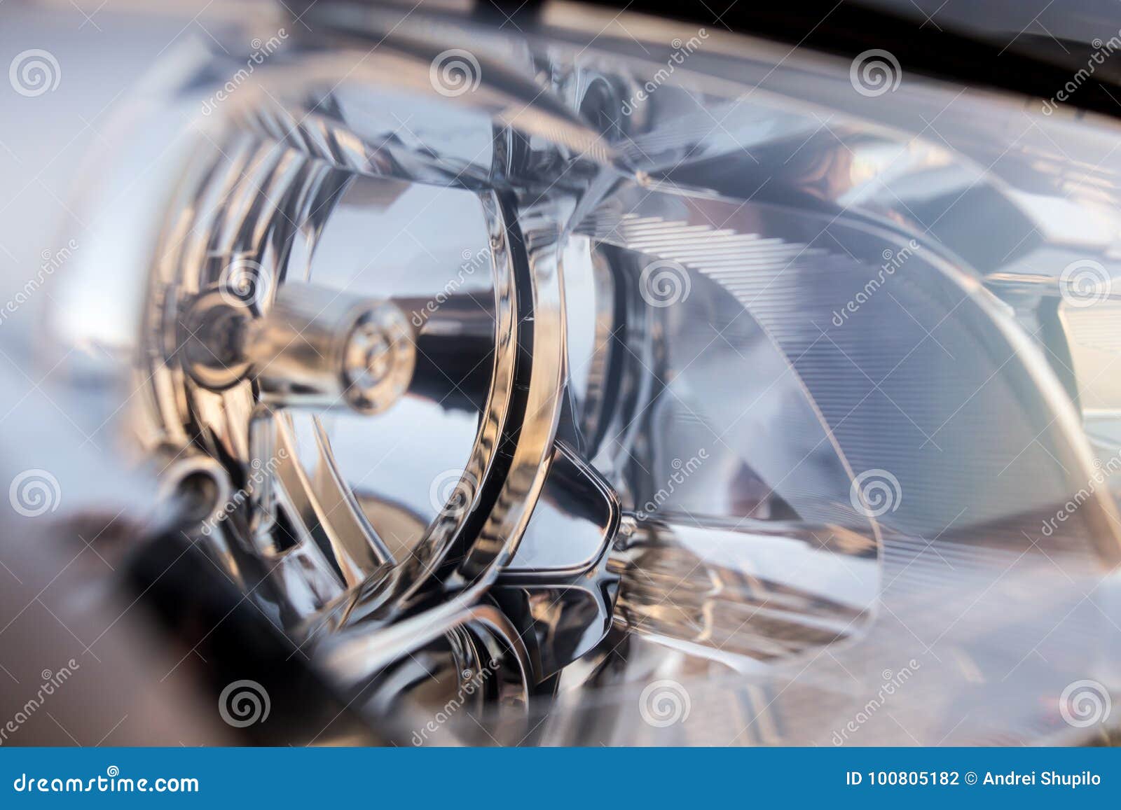 Headlight from Auto As an Abstract Background Stock Photo - Image of ...
