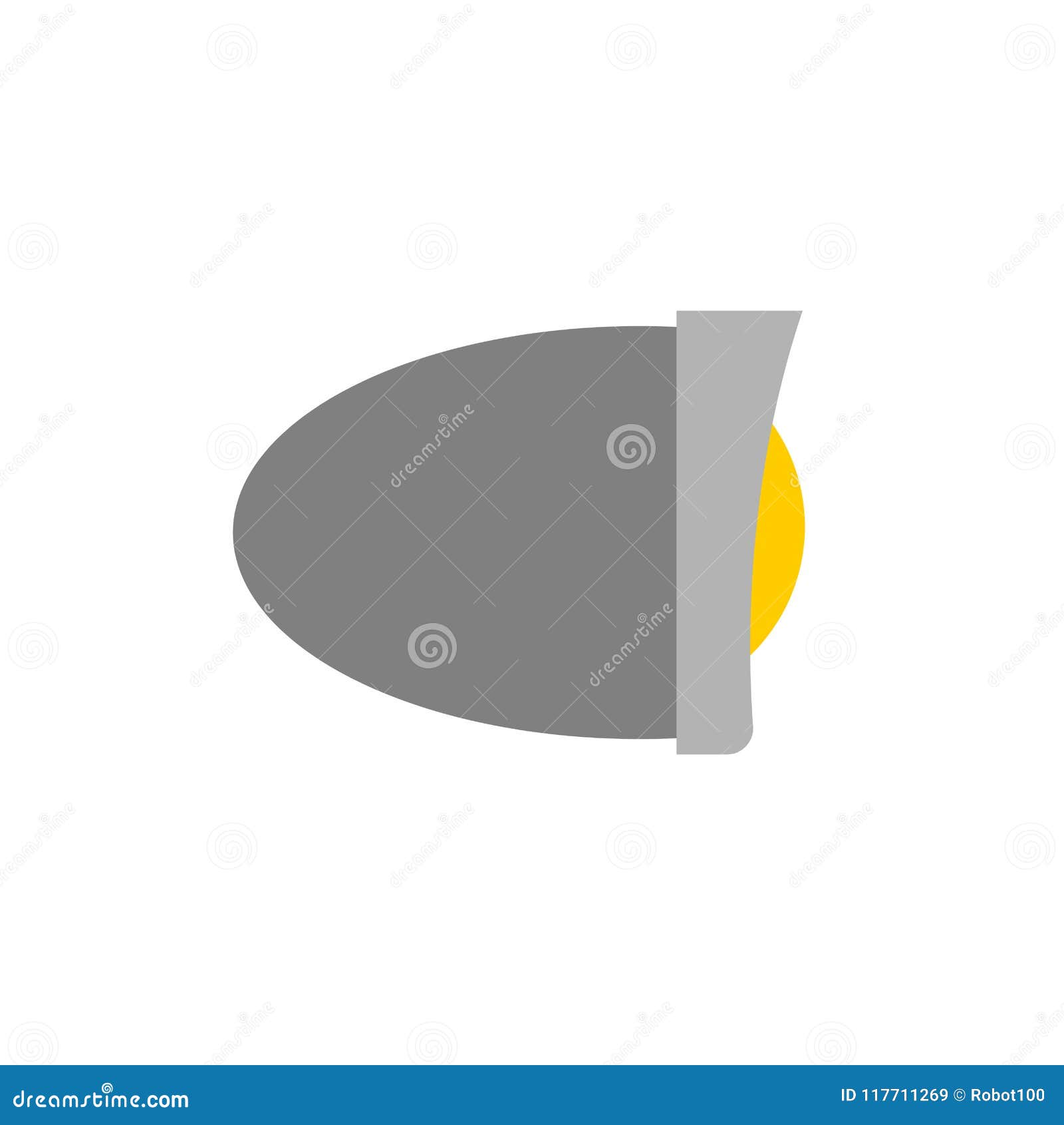 Headlight Bike Isolated. Motorcycle Part Stock Vector - Illustration of ...