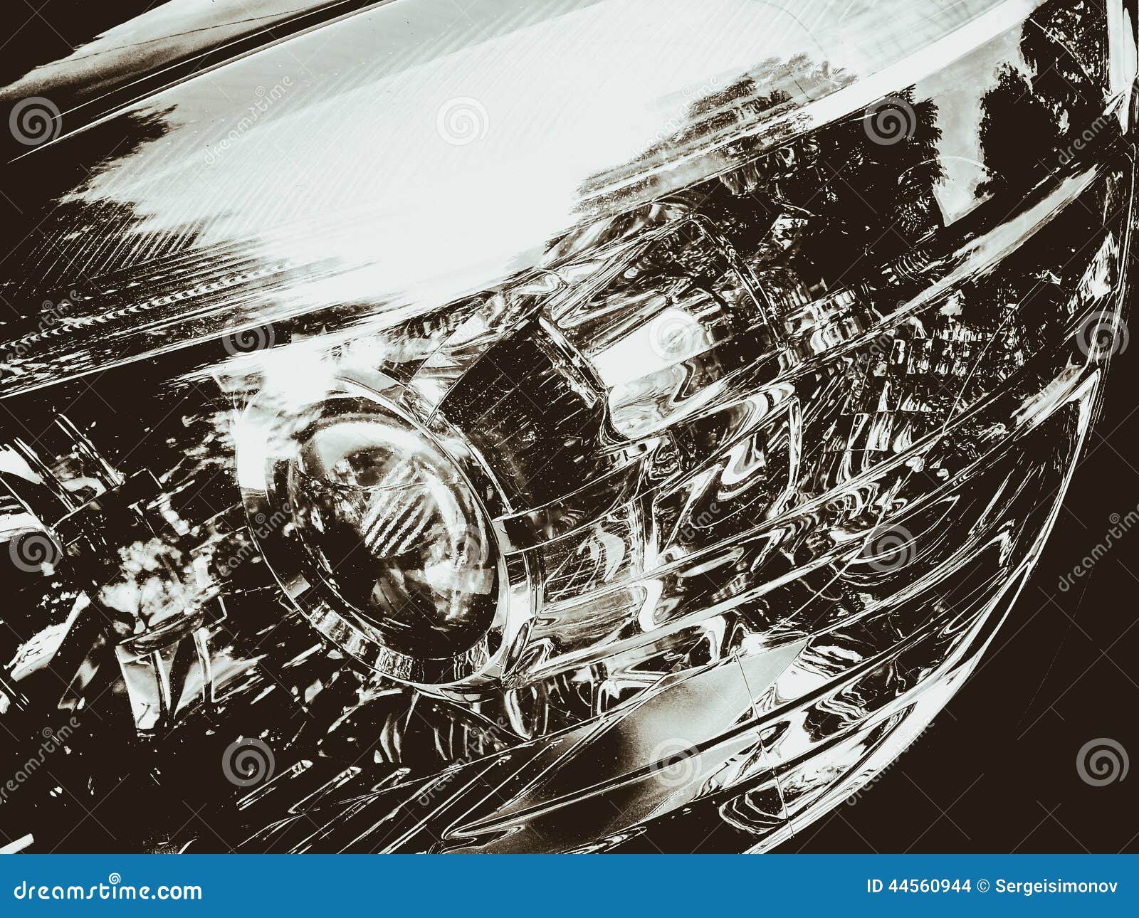 Headlight of car stock photo. Image of headlight, modern - 44560944