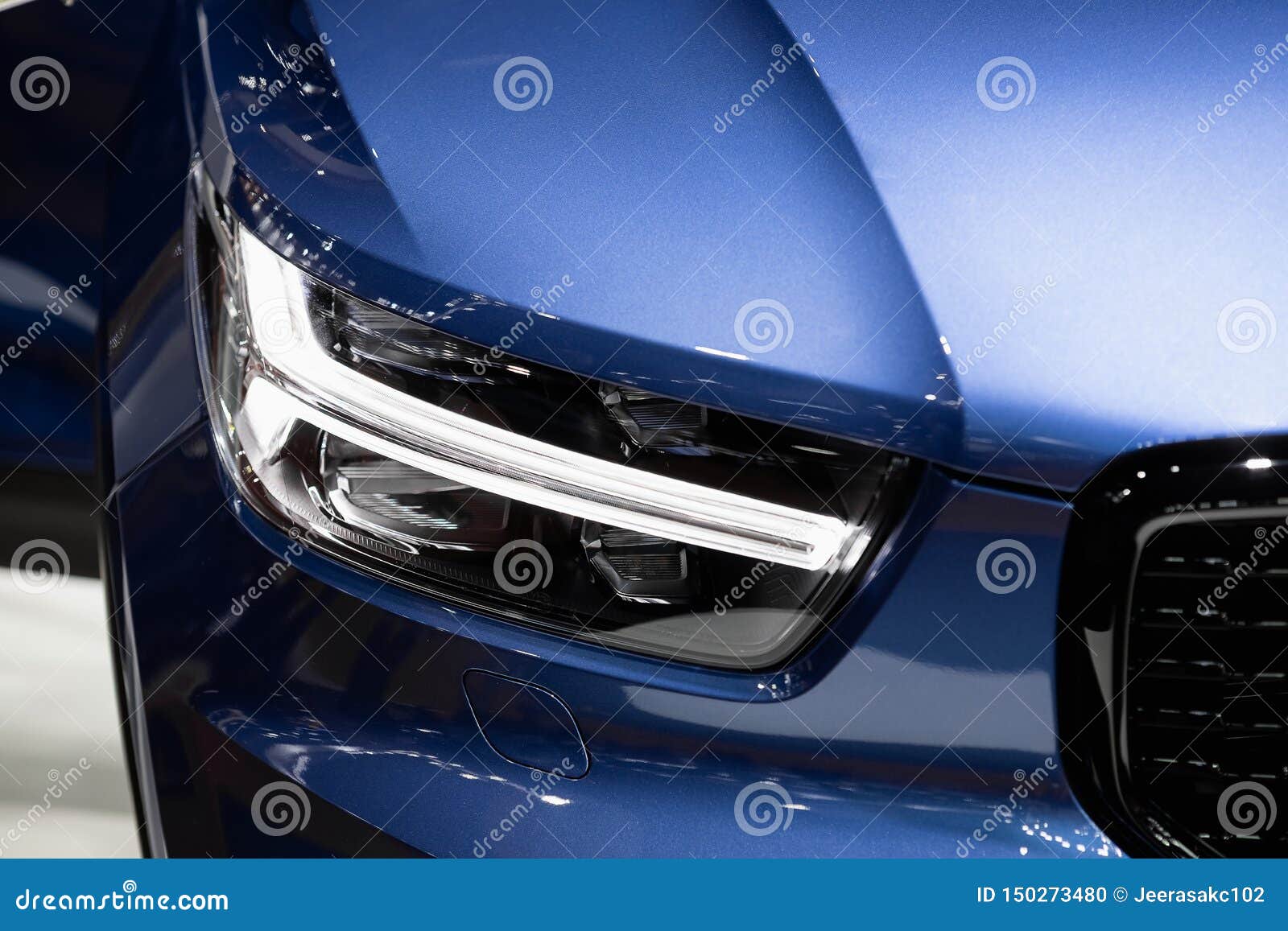 Headlight Car Projector/LED of a Modern Luxury Technology Stock Photo ...