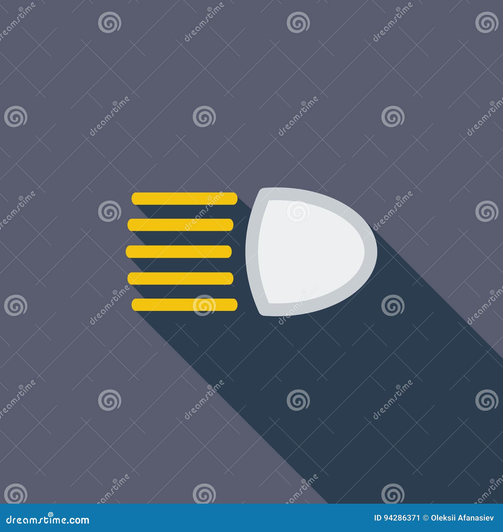 Headlight icon. stock vector. Illustration of sign, symbol - 94286371
