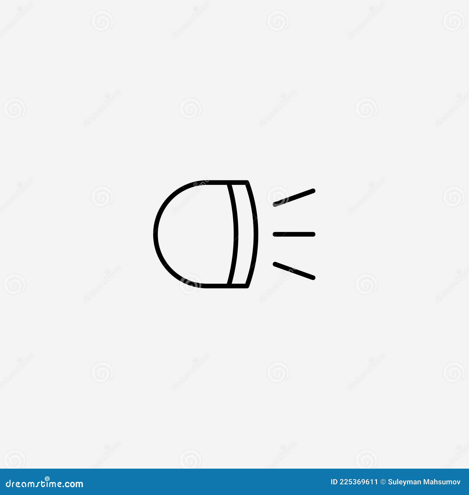 Headlight Vector Icon Sign Symbol Stock Vector - Illustration of door ...